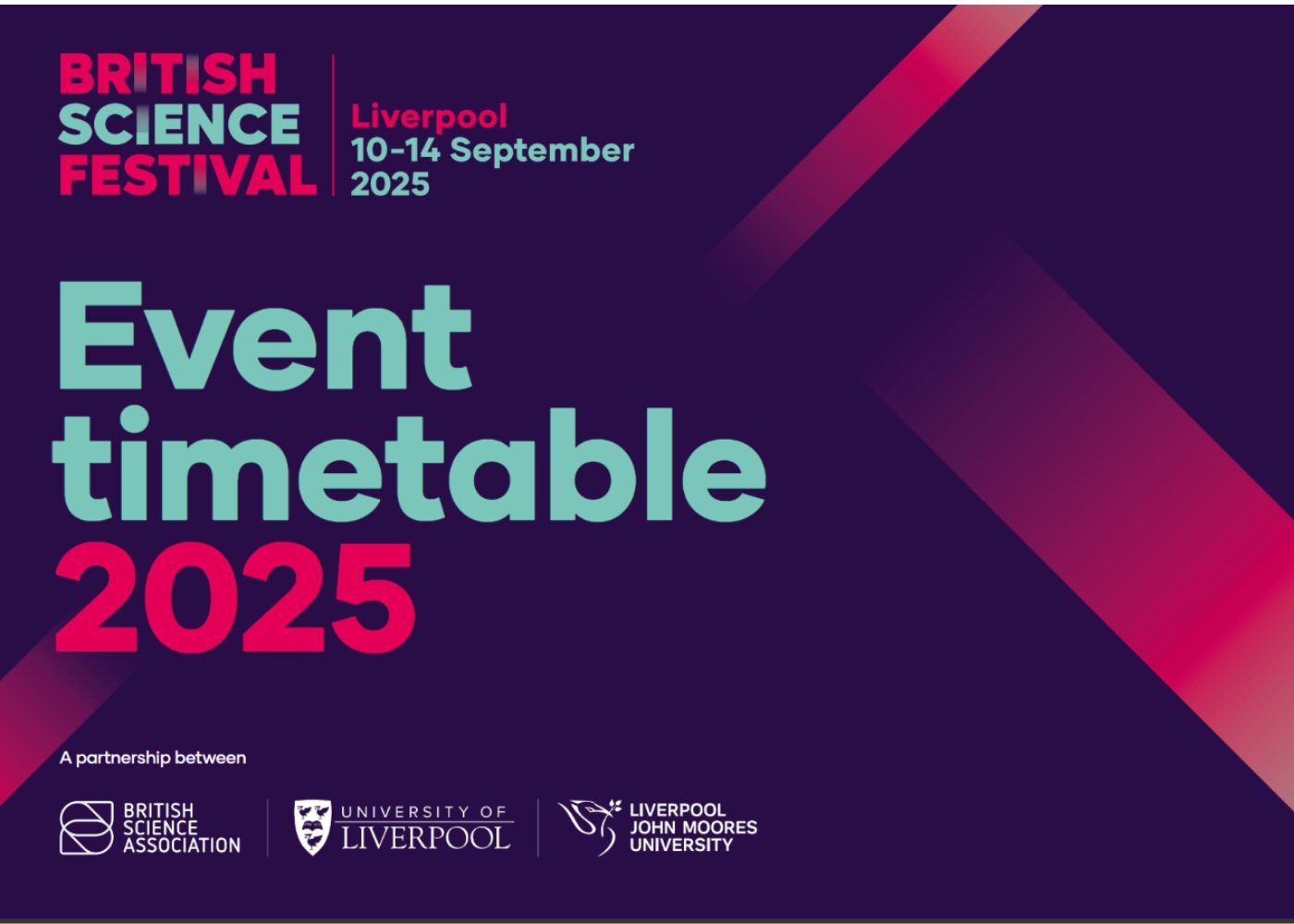 Event timetable | British Science Festival